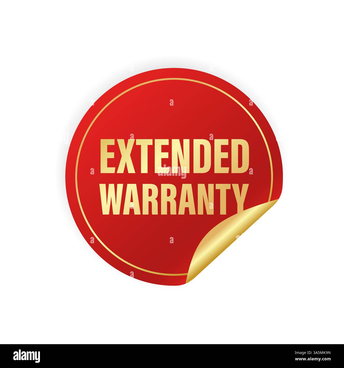 Vintage extended warranty sticker, great design for any purposes. 3d ...