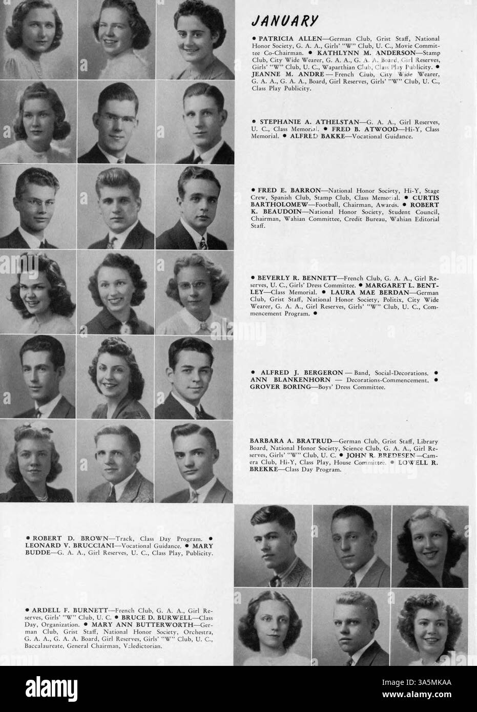 The 1940 wahian yearbook from washburn high school documents key hi-res ...