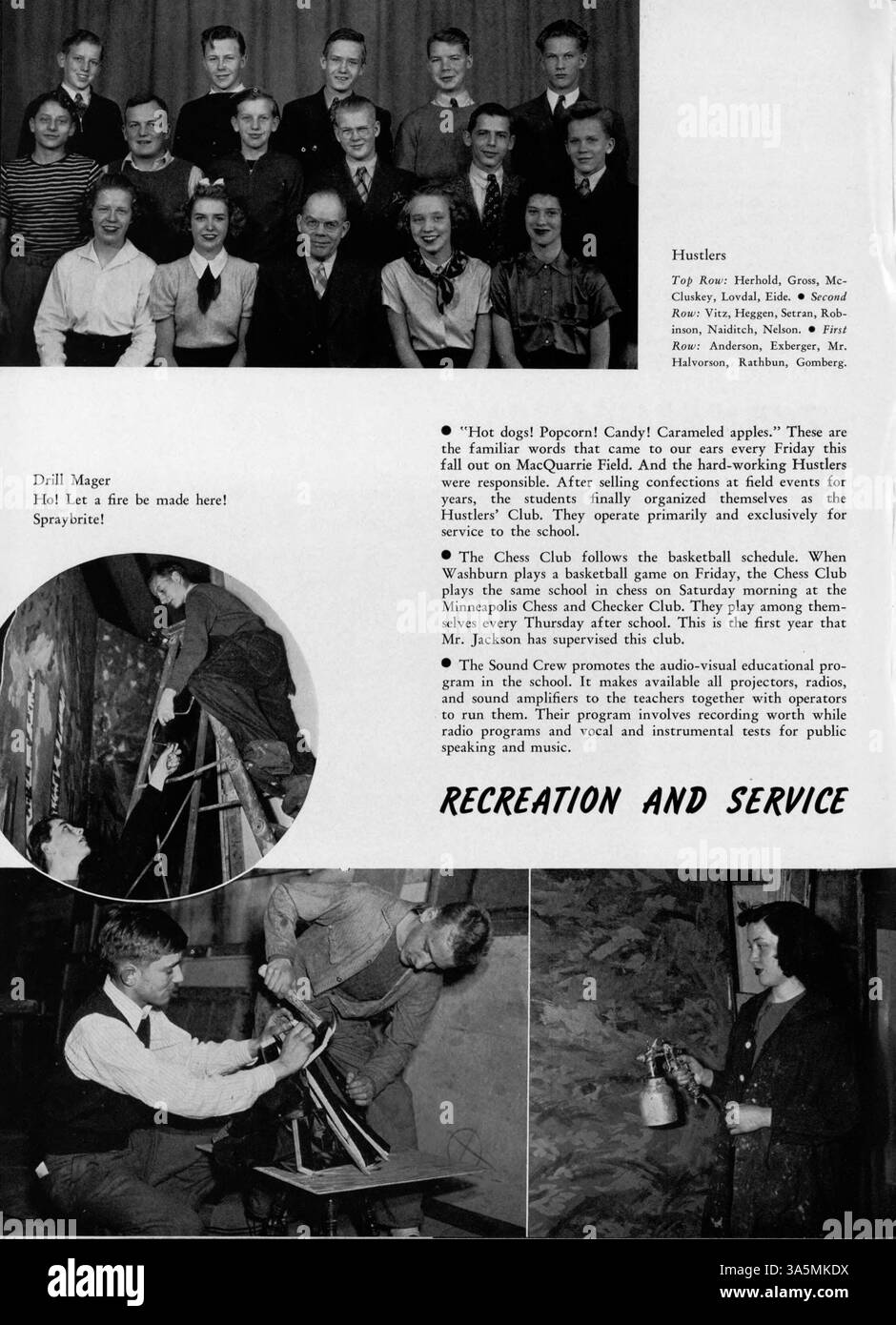The Wahian 1940 yearbook from Washburn High School documents school events, student clubs ...