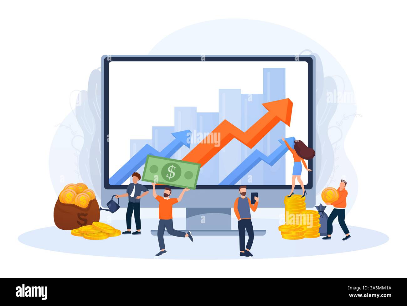 Career success growth. Business target achievement, career success ...
