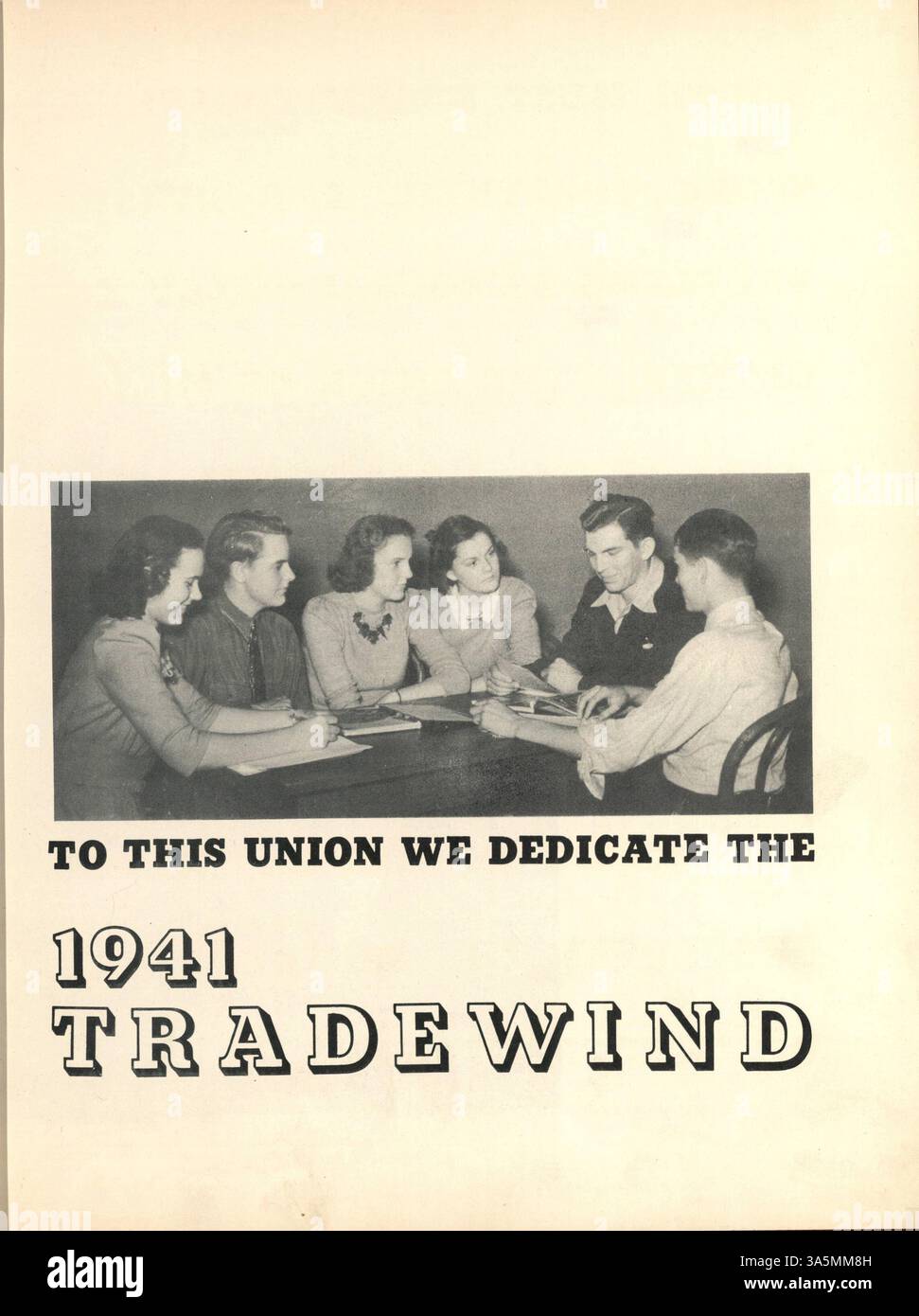 Tradewind 1941 is a historical record of the student body hi-res stock ...