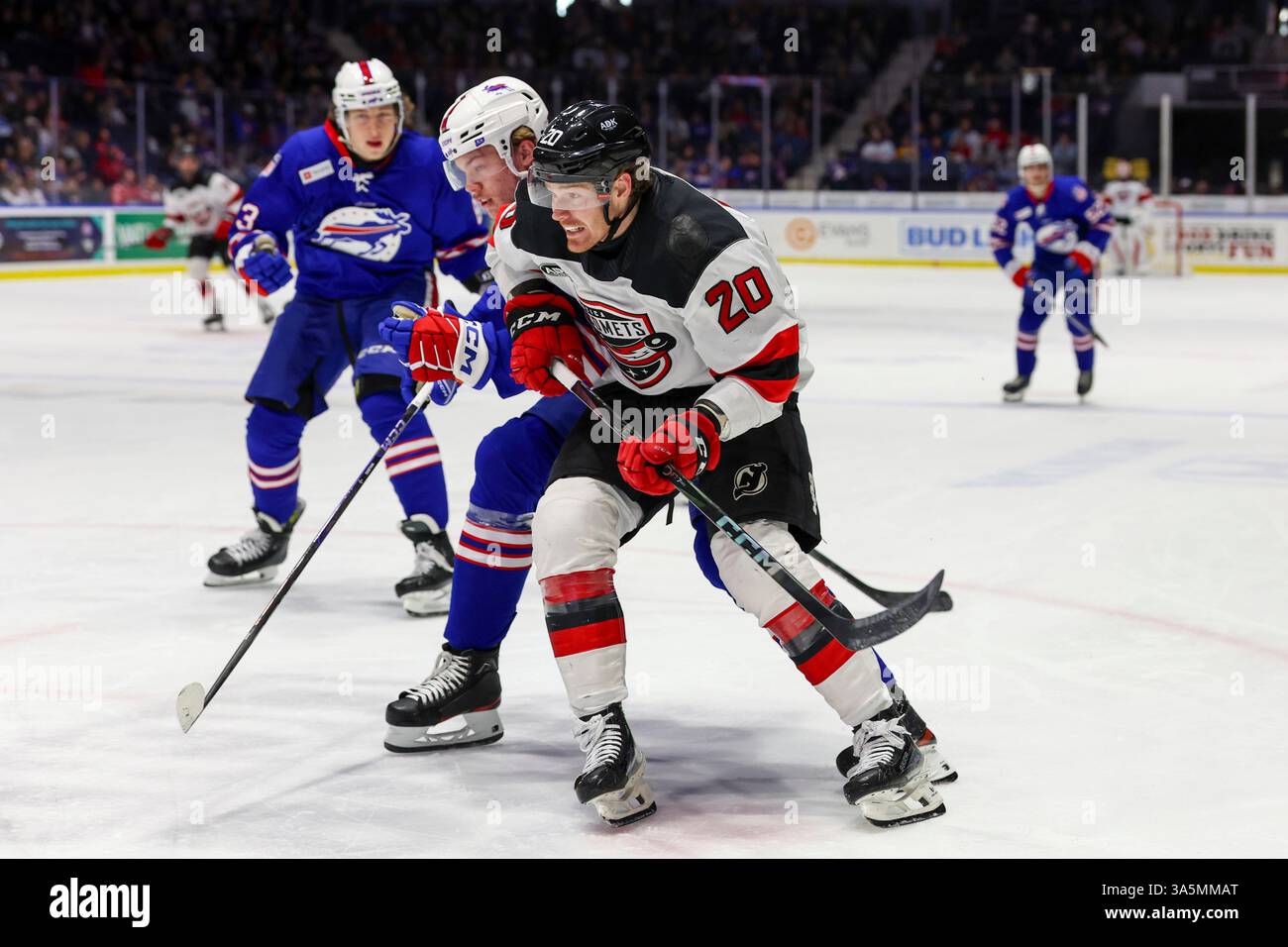 March 23rd 2025: Utica Comets forward Max Willman (20) skates in the ...