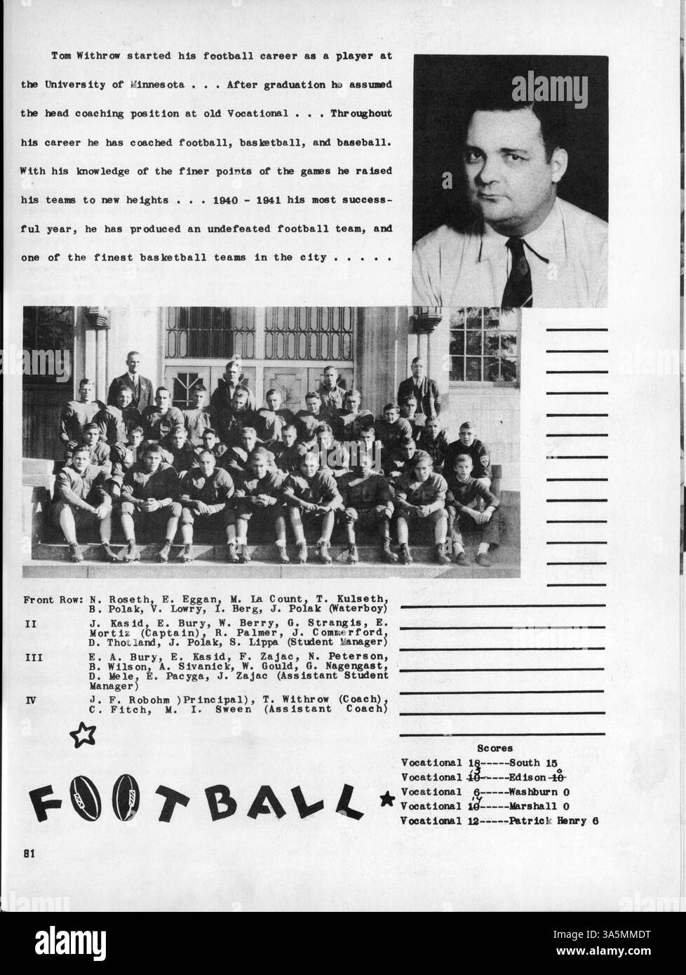 The 1941 tradewind yearbook highlights the events of the 1940 19 hi-res stock photography and ...