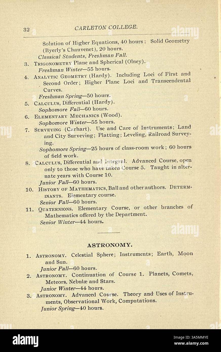 The 1895-1896 Carleton College catalog provides insight into courses ...
