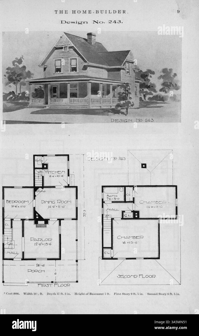 Highlights various home designs and building plans hi-res stock ...