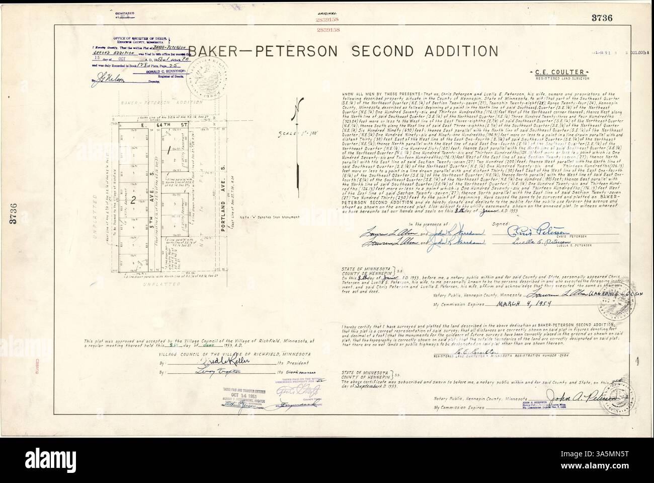 Baker-Peterson Second Addition is a residential area in Hennepin County ...