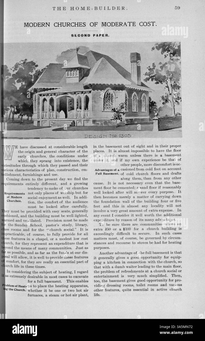 Keith's Home-Builder, 1899, offers house designs with detailed floor ...