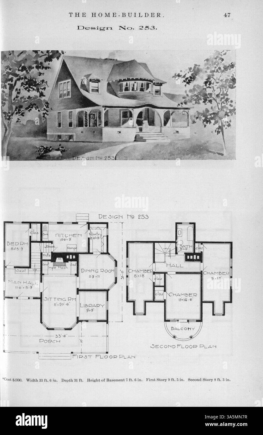 Keith's Home-Builder, 1899, presents architectural designs, floor plans ...
