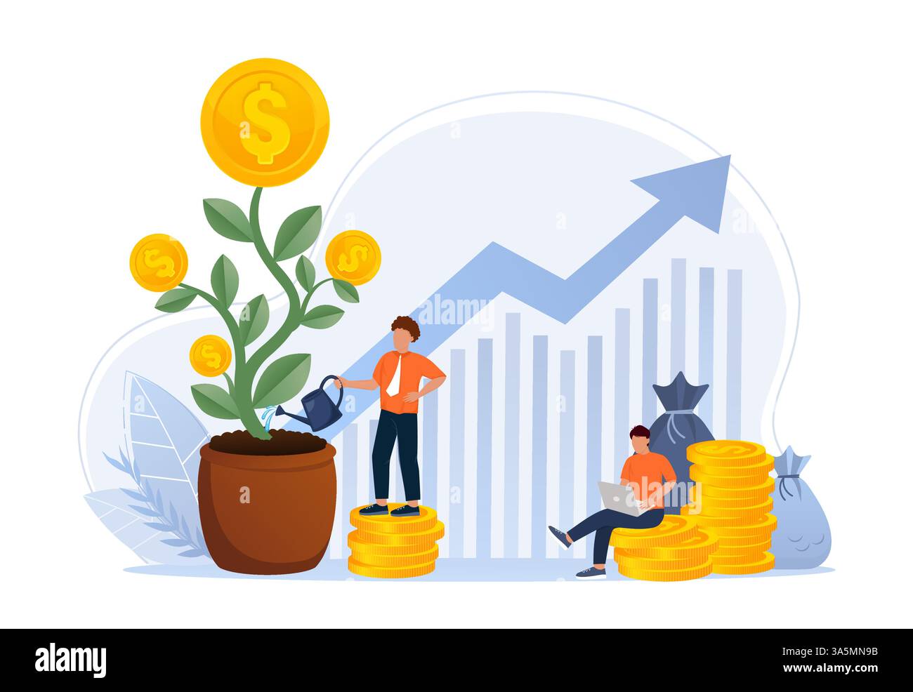 ROI, return on investment performance measure from cost invested and ...