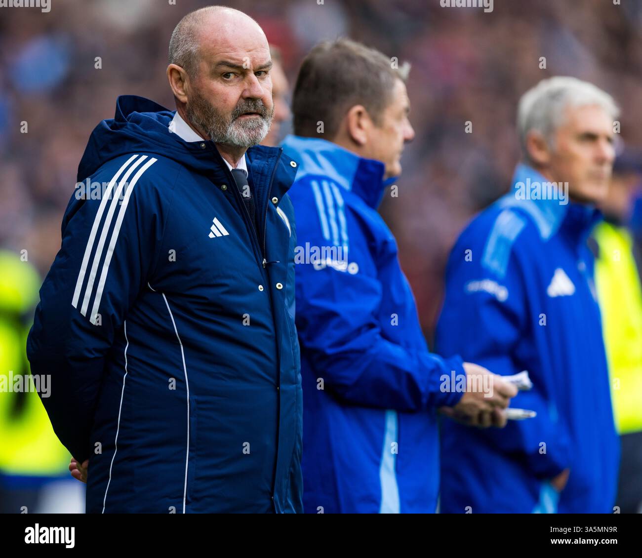 Steve Clarke (Scotland Manager) at kick off Scotland Vs Greece ...