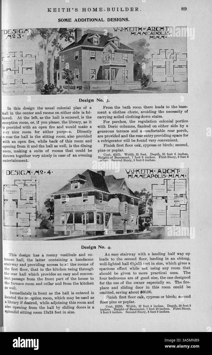 Keith's Home-Builder, 1899, features house designs, floor plans, and ...