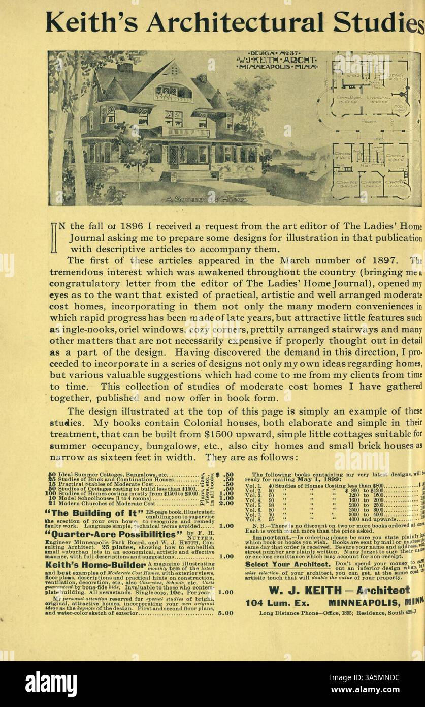 Keith's Home-Builder magazine, published in 1899 by Walter J. Keith ...