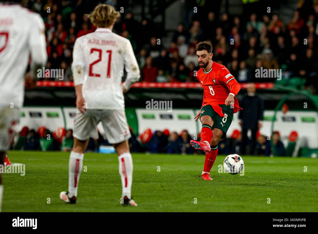 Lisbon, Portugal. 23rd March, 2025. Bruno Fernandes during the UEFA ...