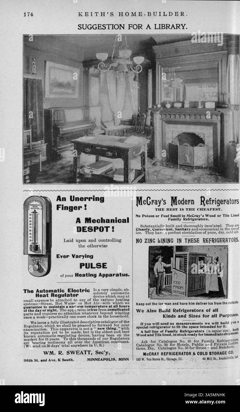 Keiths home builder 1899 magazine includes house designs hi-res stock ...