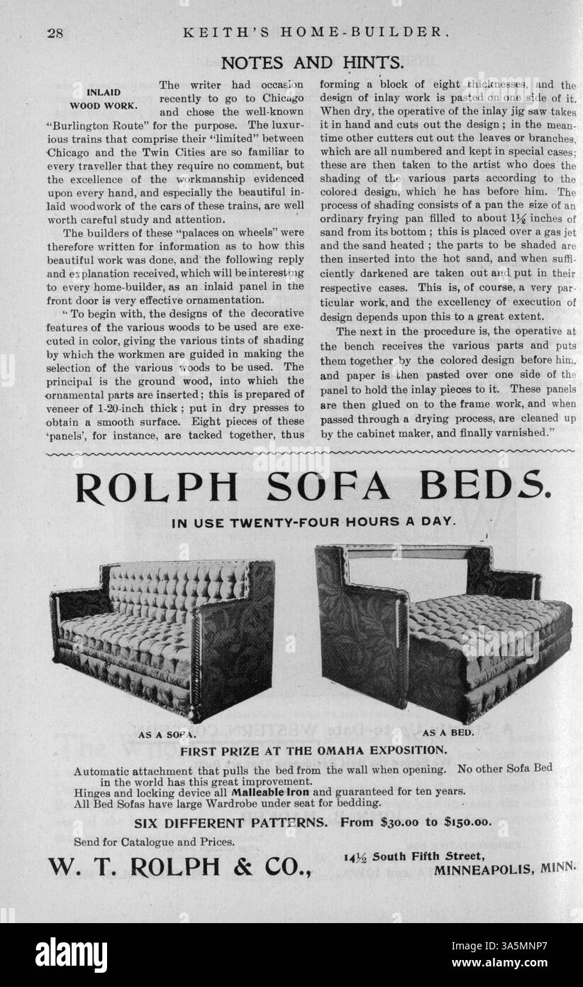 Keiths home builder was a monthly periodical from 1899 hi-res stock ...