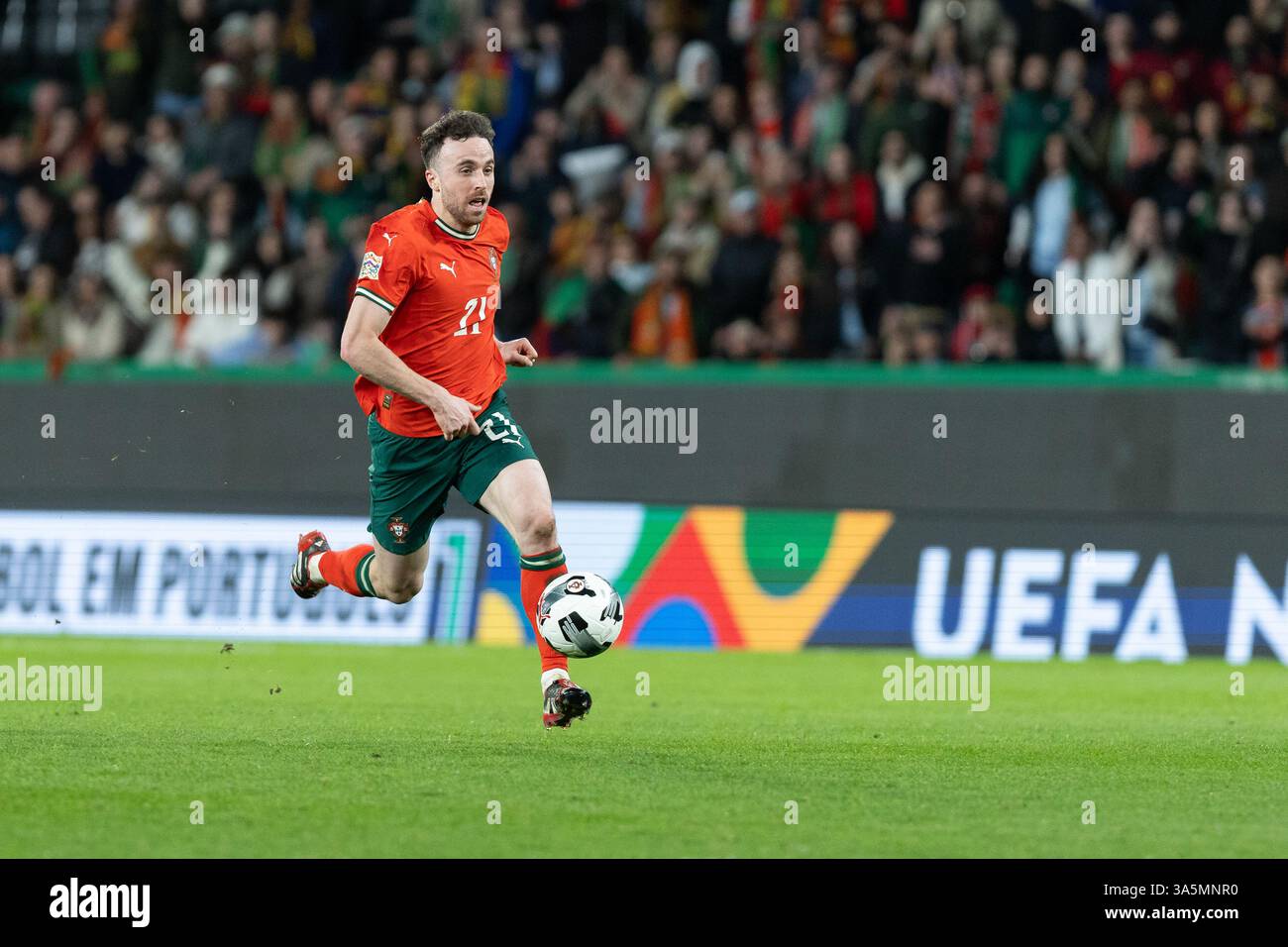 March 23, 2025. Lisbon, Portugal. Portugal's and Liverpool forward ...