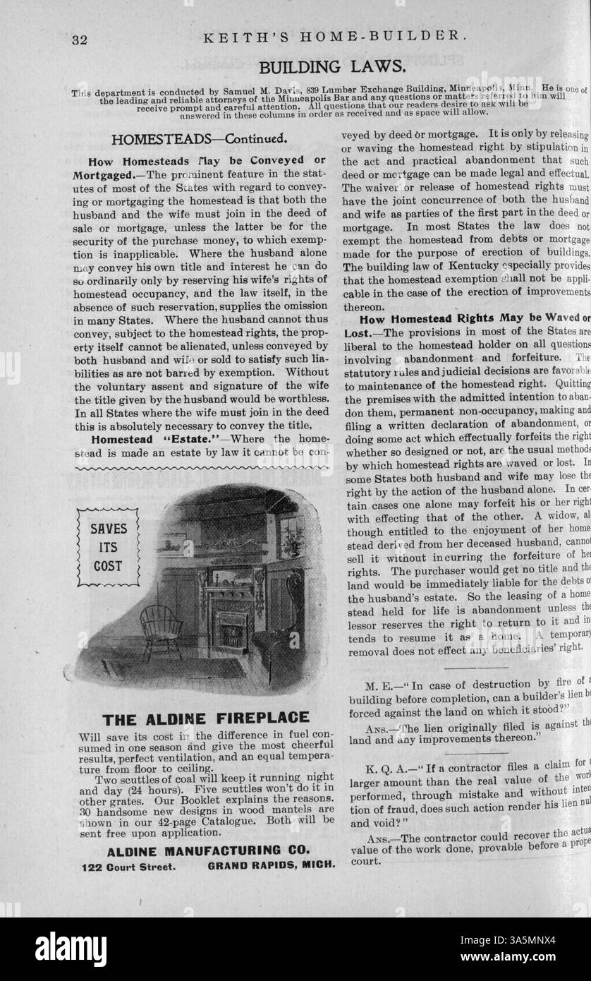 Keith's Home-Builder, a monthly publication from 1899, featured floor ...