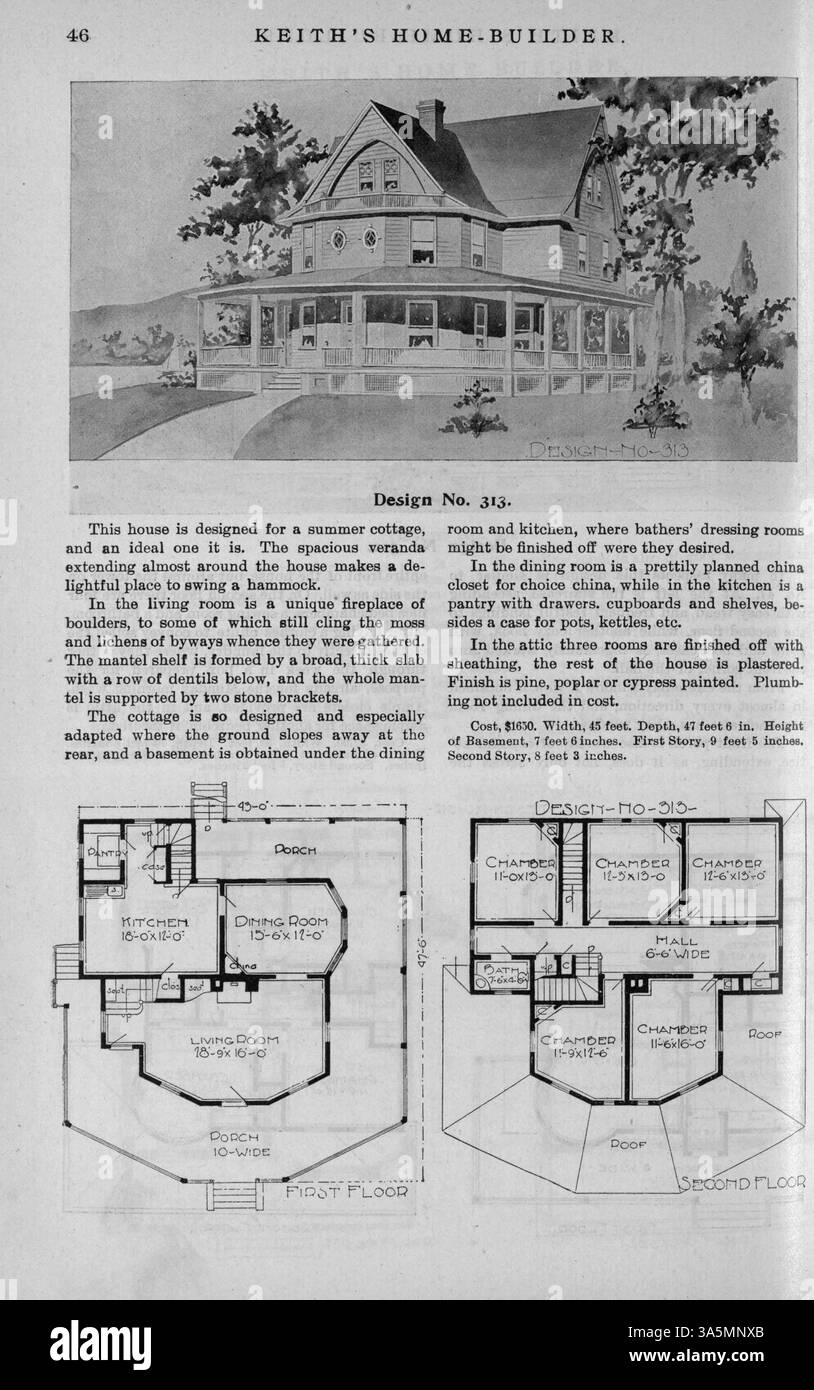 In 1899, Walter J. Keith's magazine 'Keith's Home-Builder' presented ...