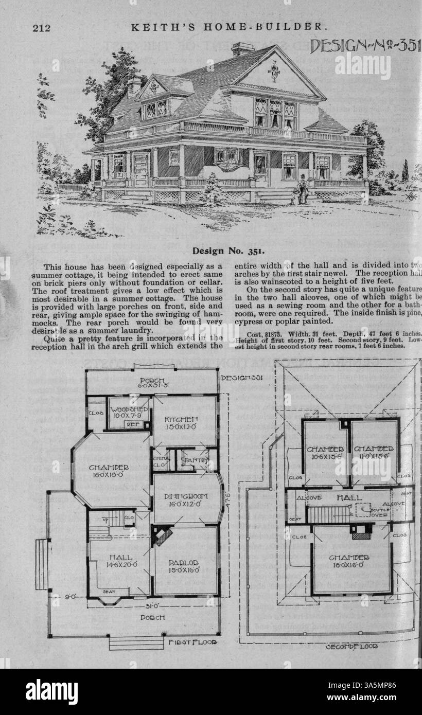 Keith's Home-Builder, a 1899 publication by Walter J. Keith, showcases ...