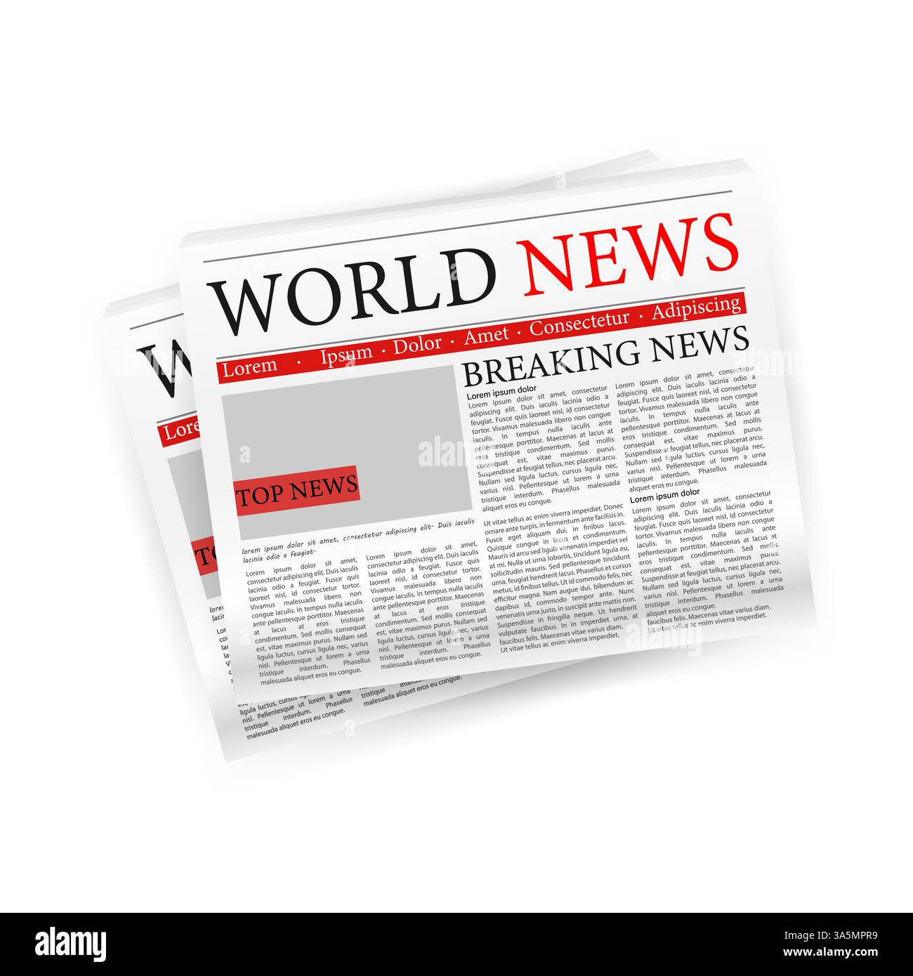 Newspaper, great design for any purposes. Vector editorial print layout ...