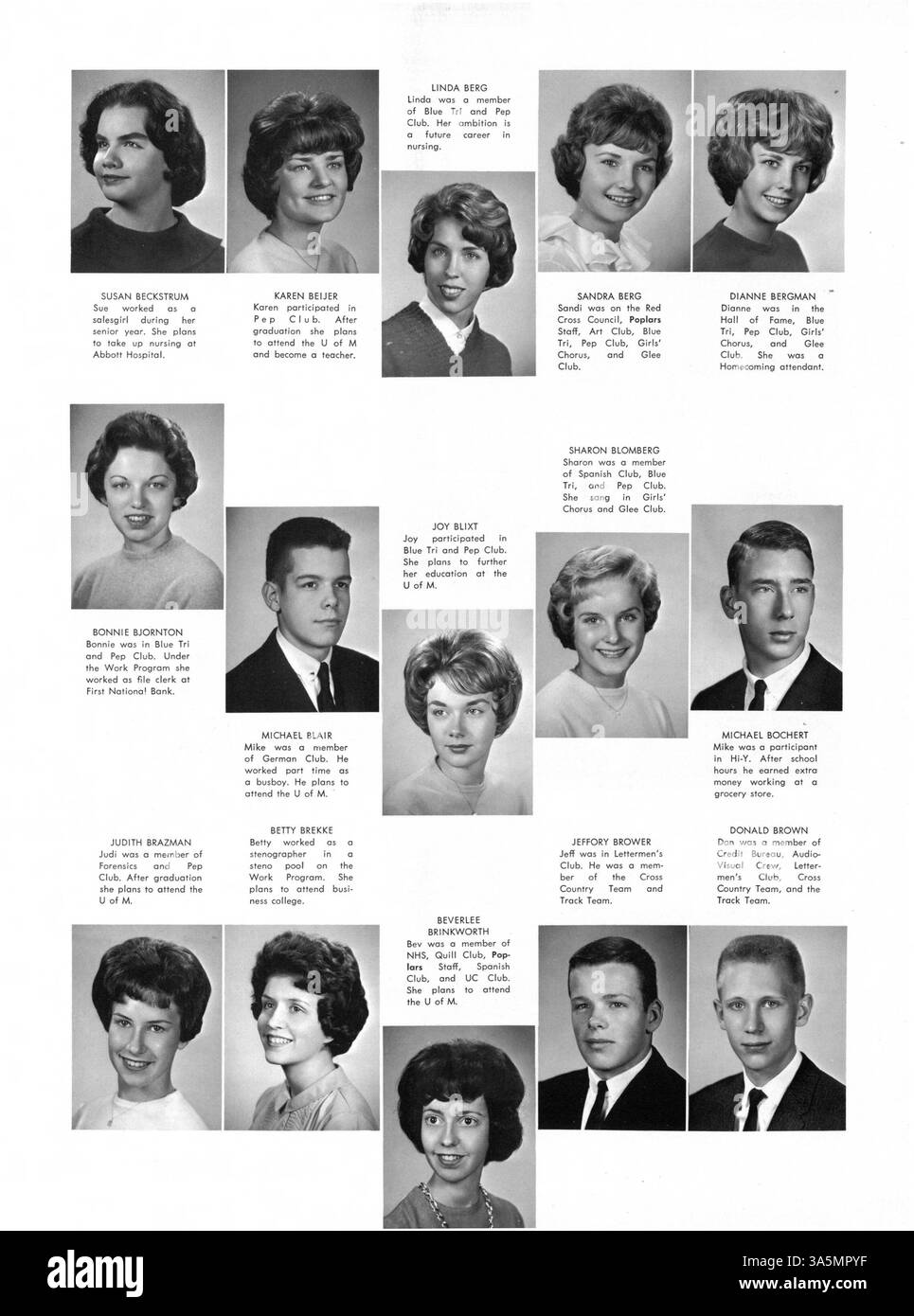 The 1962 Wahian Yearbook from Washburn High School documents key events ...