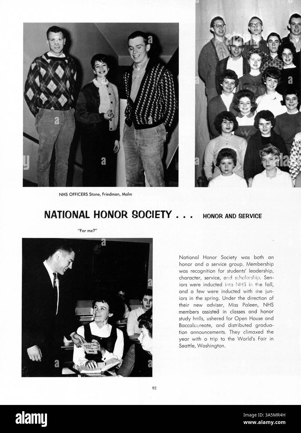 The 1962 Wahian Yearbook from Washburn High School documents the major ...