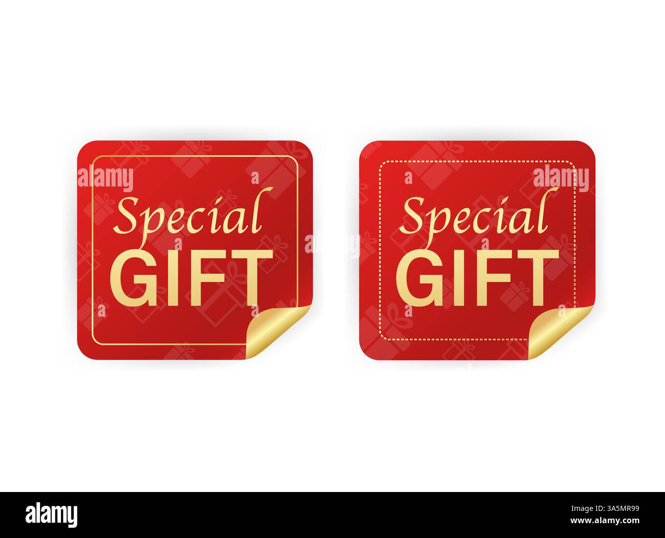 Modern red special gift sticker great design for any purposes. Vector ...