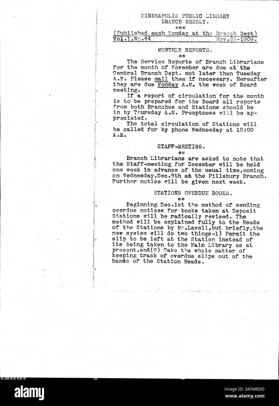 The 1909 Minneapolis Public Library Official Bulletin offers library ...