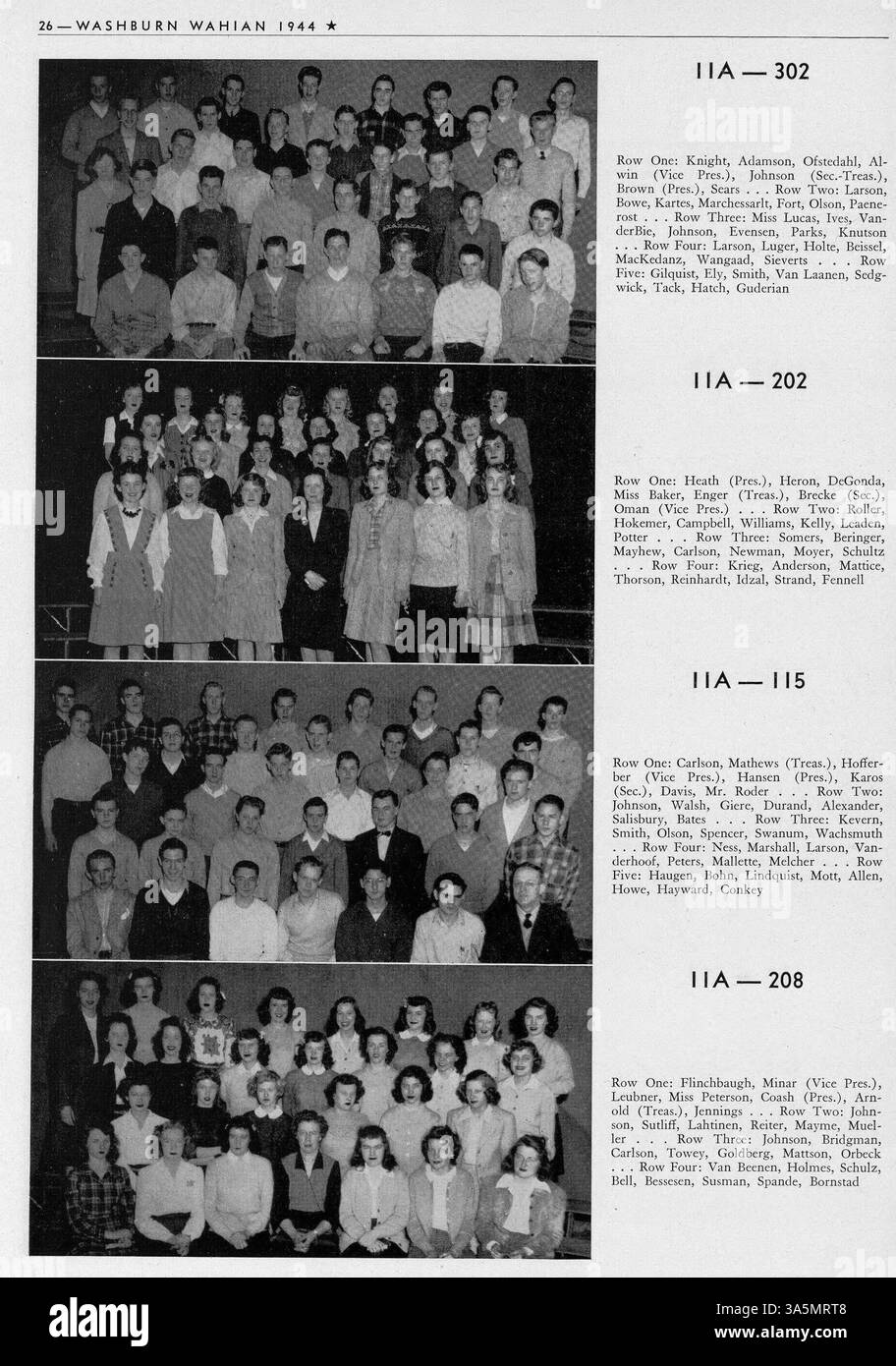 This high school yearbook from Washburn High School details the 1943 ...