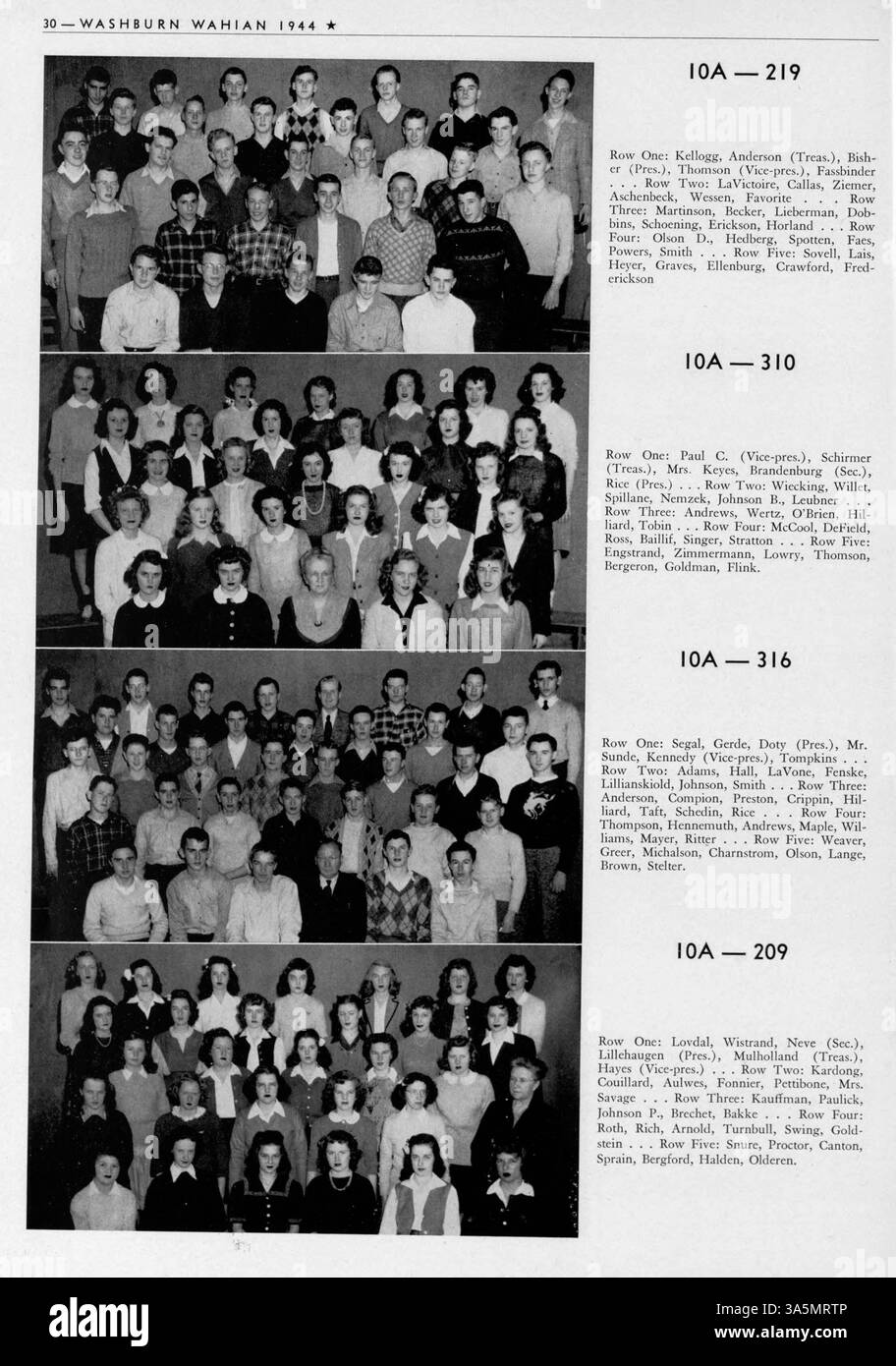 This 1944 Washburn yearbook captures student life, athletics, clubs ...