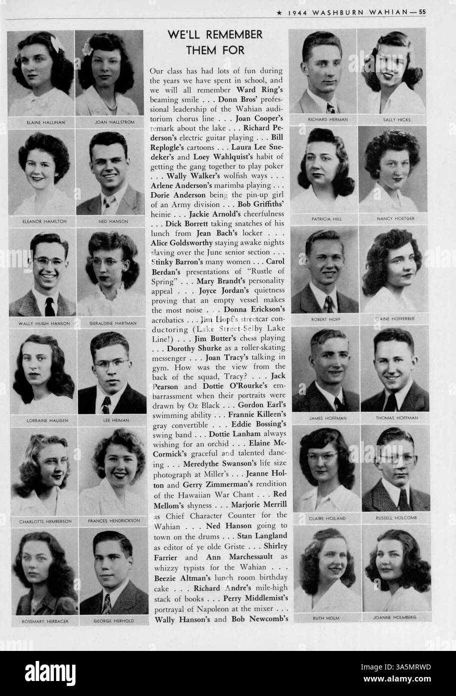 The 1944 Wahian yearbook from Washburn High School offers an insight ...