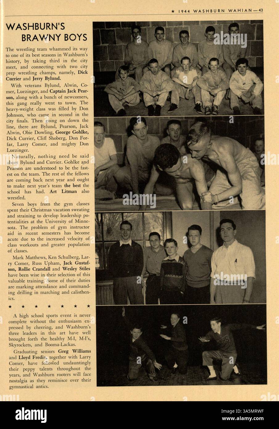 This 1944 yearbook from Washburn High School provides a detailed look ...