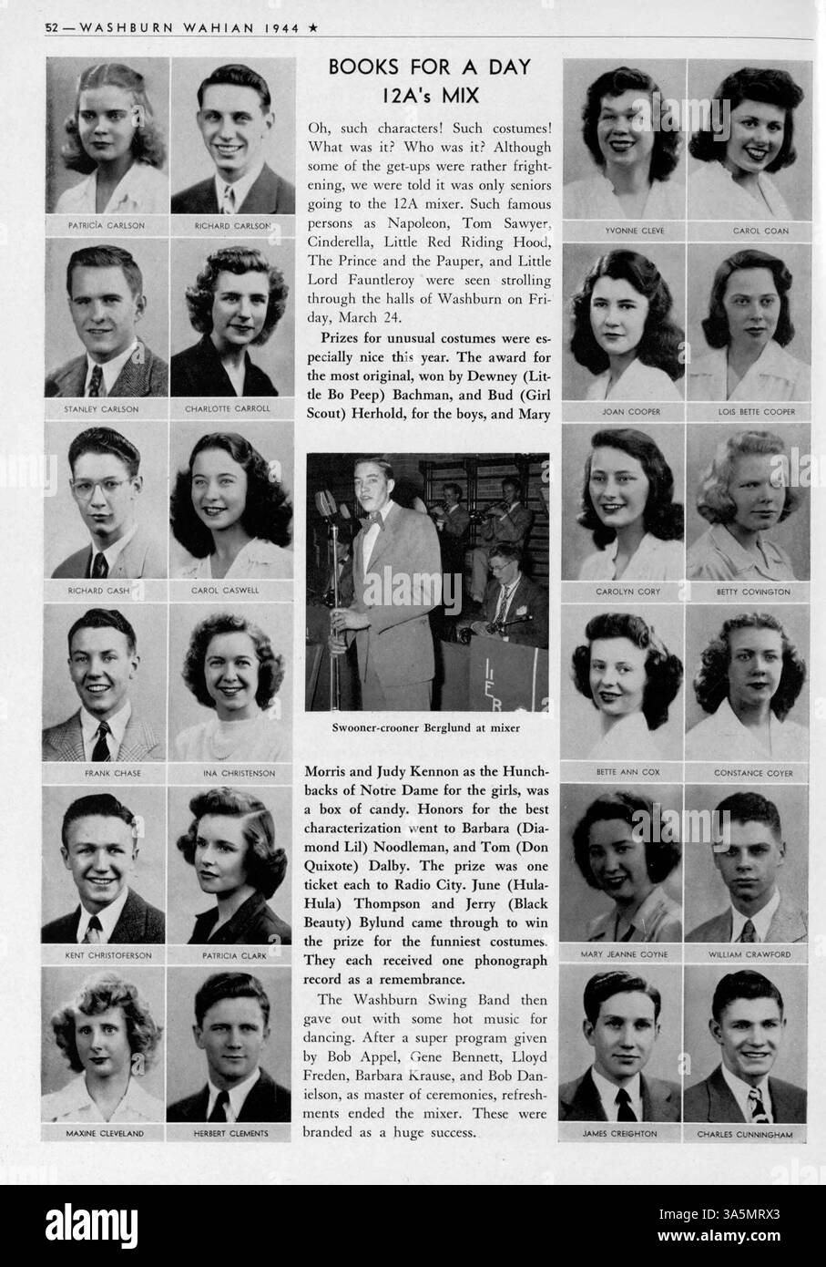The 1944 wahian yearbook from washburn high school highlights th hi-res ...