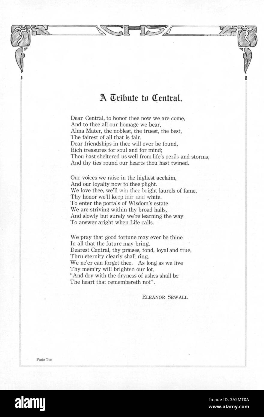 The 1915 centralian yearbook documents the diverse student body hi-res ...
