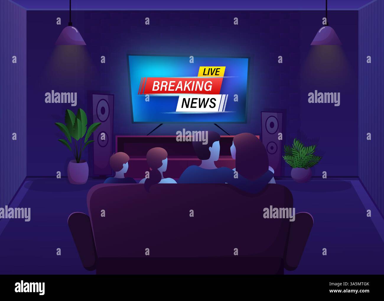 News room presenter Stock Vector Images - Alamy