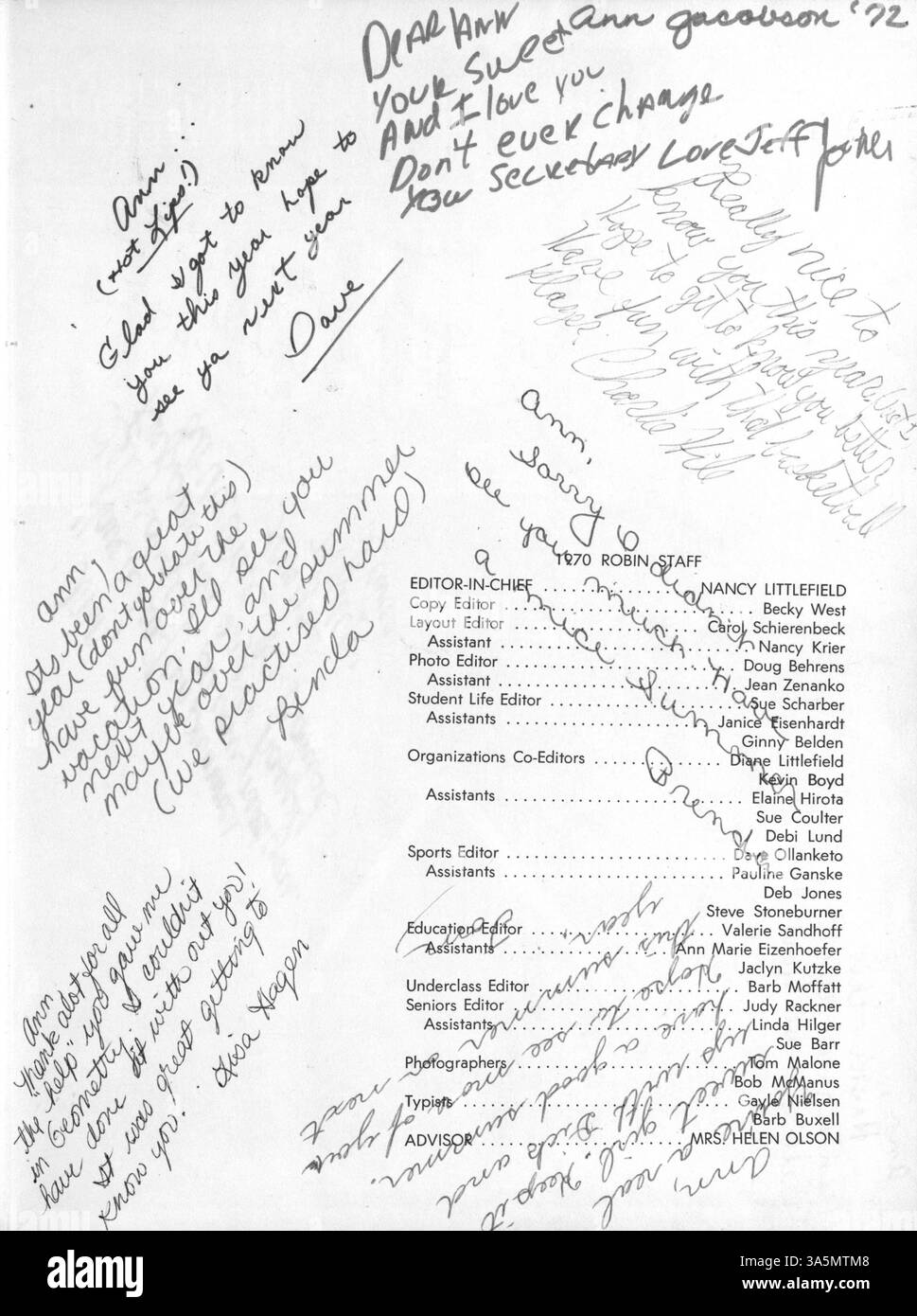 This 1970 Robbinsdale High School Yearbook, Robin 70, captures the ...