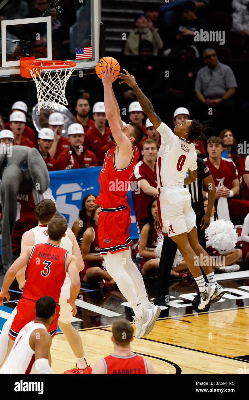 March 23, 2025: St. Mary's center Mitchell Saxen (11) gets a rebound ...