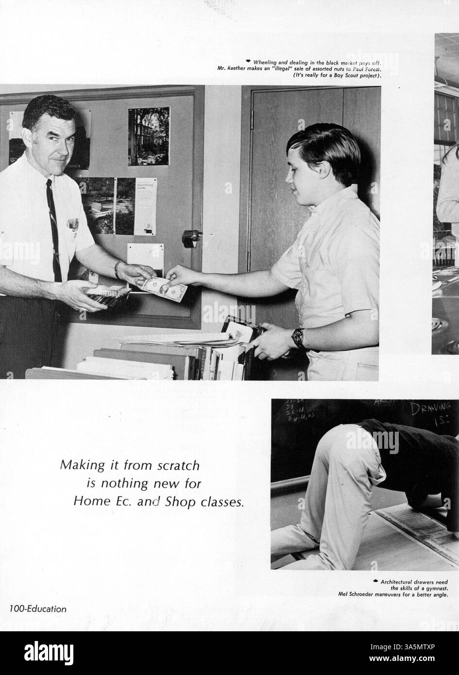 This high school yearbook from 1970 features student portraits ...