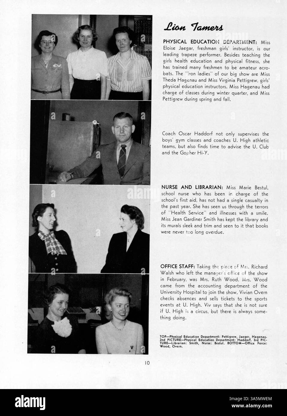 Documents the 1943 1944 school year at university high school hi-res ...