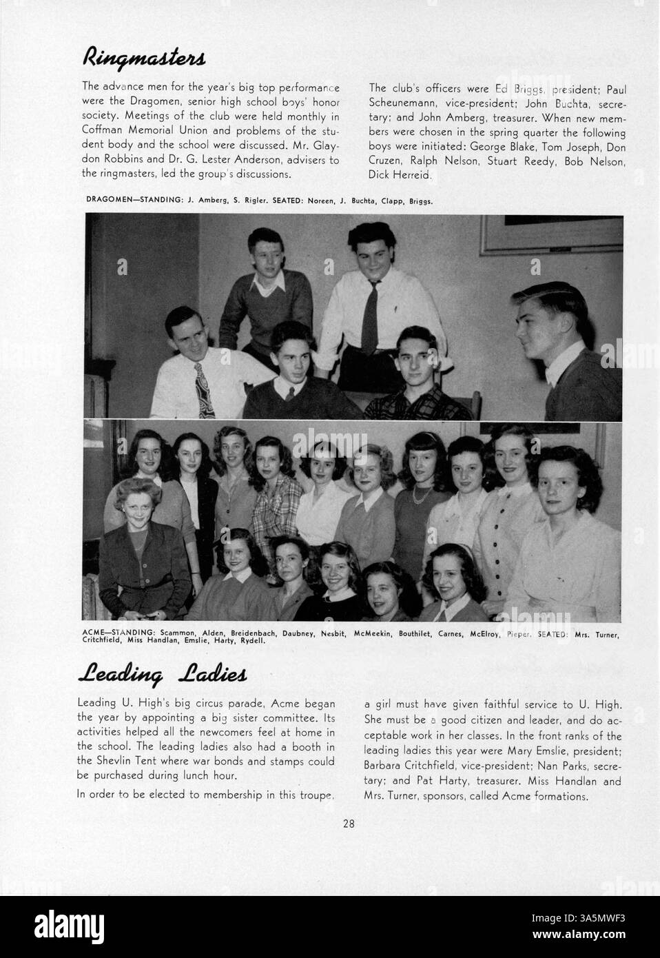 Extracurricular activities during the 1943 1944 school year hi-res ...