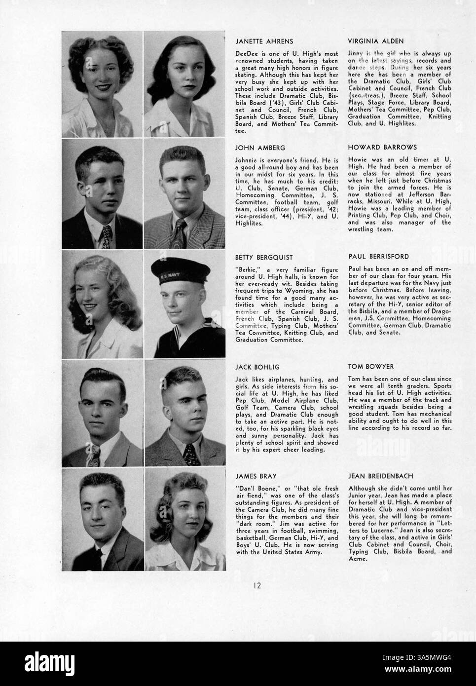 The 1944 Bisbila yearbook from University High School reflects student life, academic ...