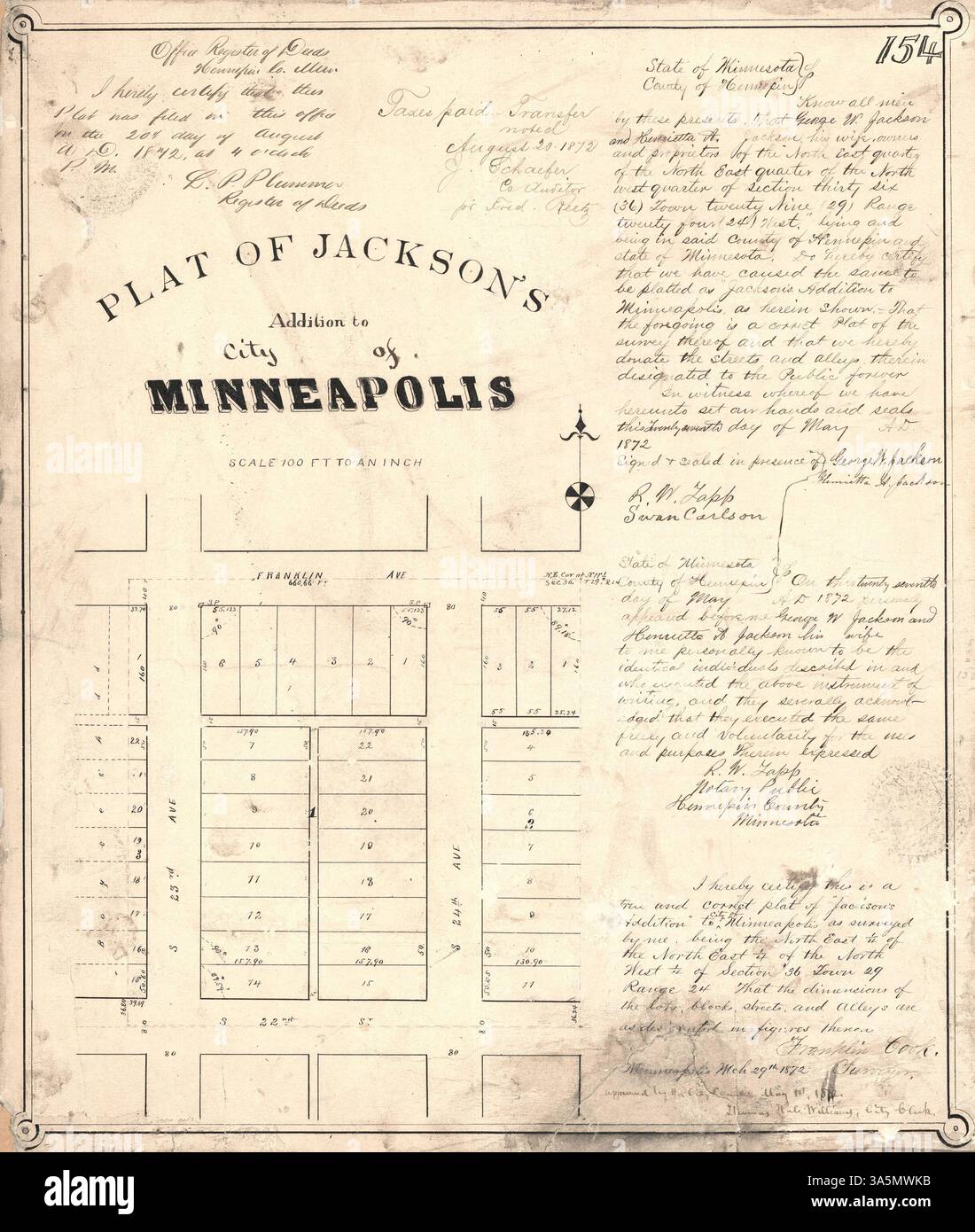Jackson's Addition to the City of Minneapolis is a historical ...