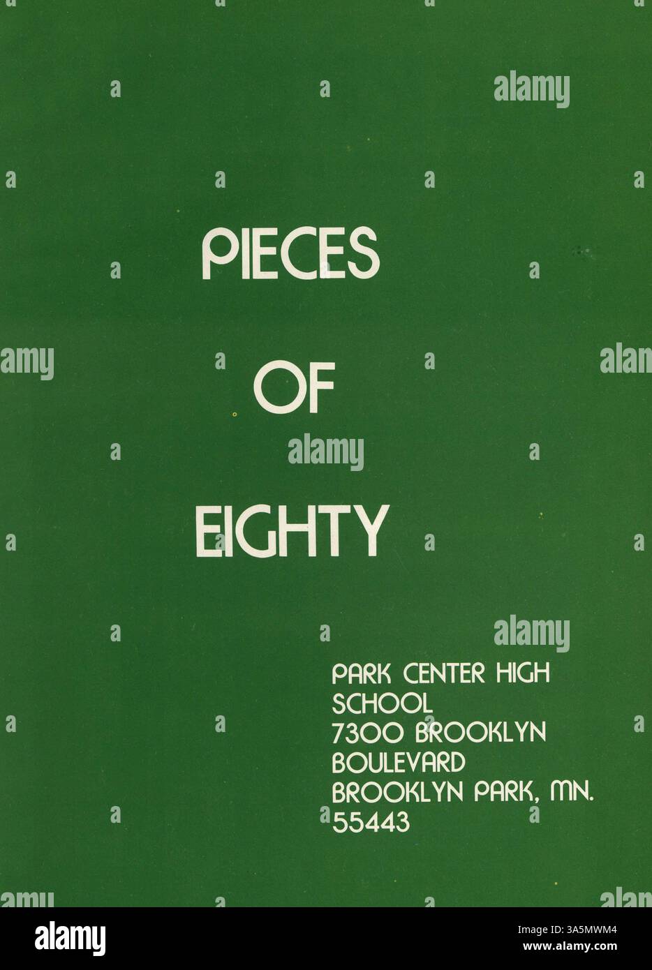 The 1980 'Pieces of Eighty' yearbook from Park Center High School records significant moments of ...