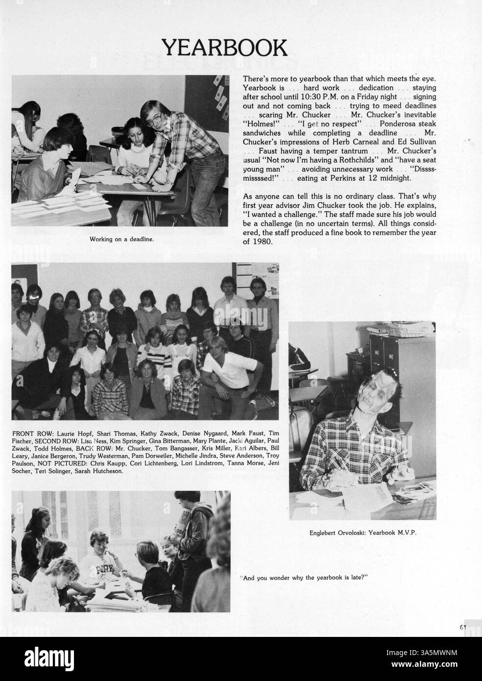 The 1980 yearbook from Park Center High School preserves memories of ...