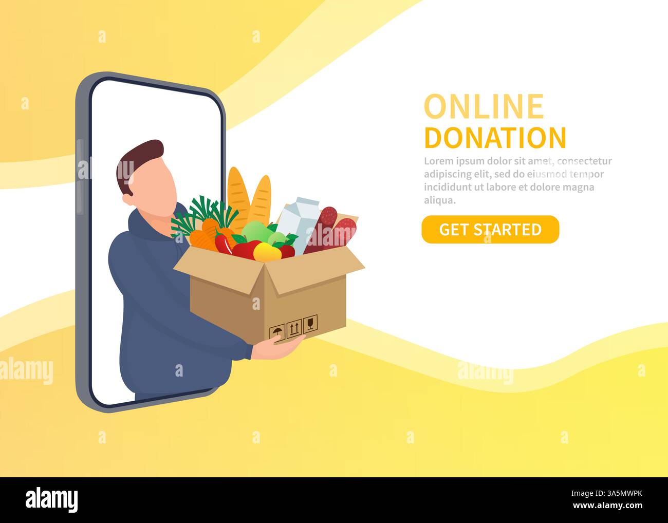 Donate food bank Stock Vector Images - Alamy