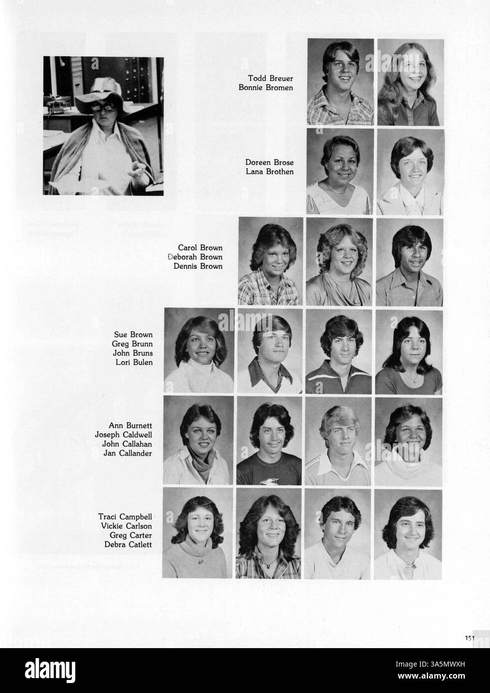 The 1980 park center high yearbook showcases students hi-res stock ...