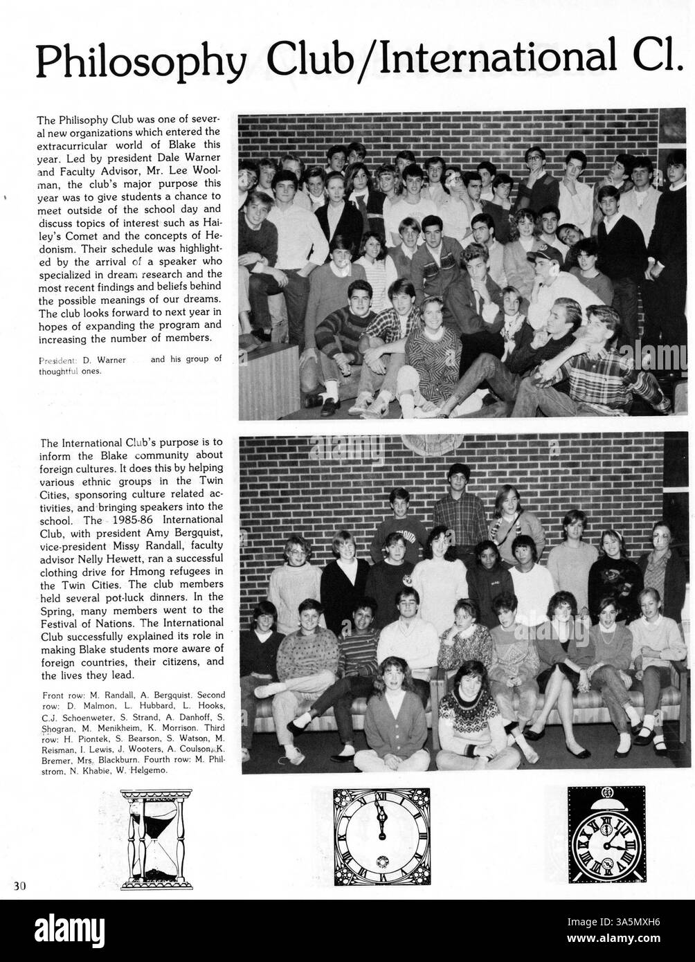 The 1986 edition of the Blake Yearbook, 'Reflections,' captures key ...