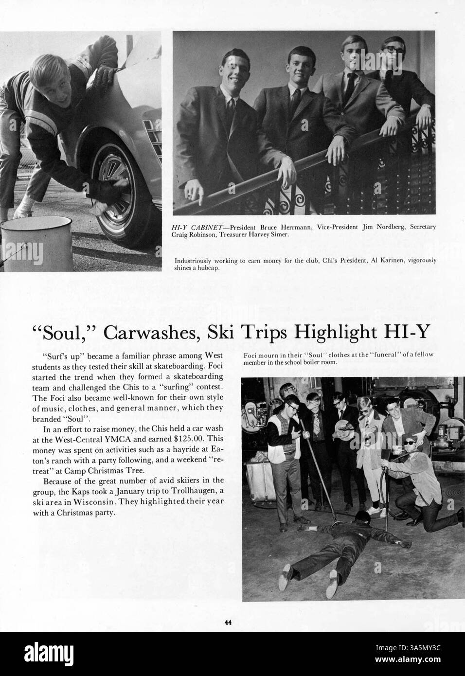 The 1967 west high yearbook highlights school events hi-res stock ...