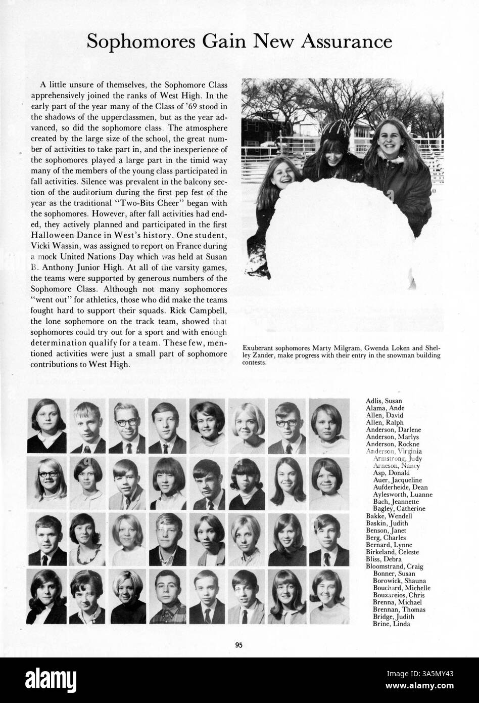 1967 yearbook from west high school showcases the students hi-res stock photography and images ...