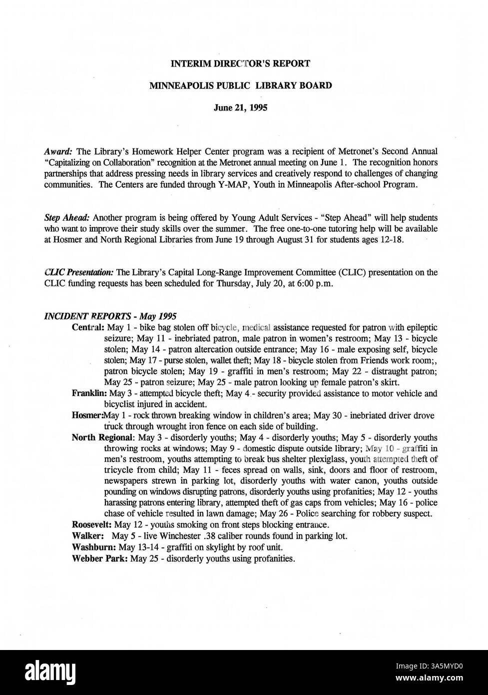 Documenting their decisions on library management hi-res stock ...